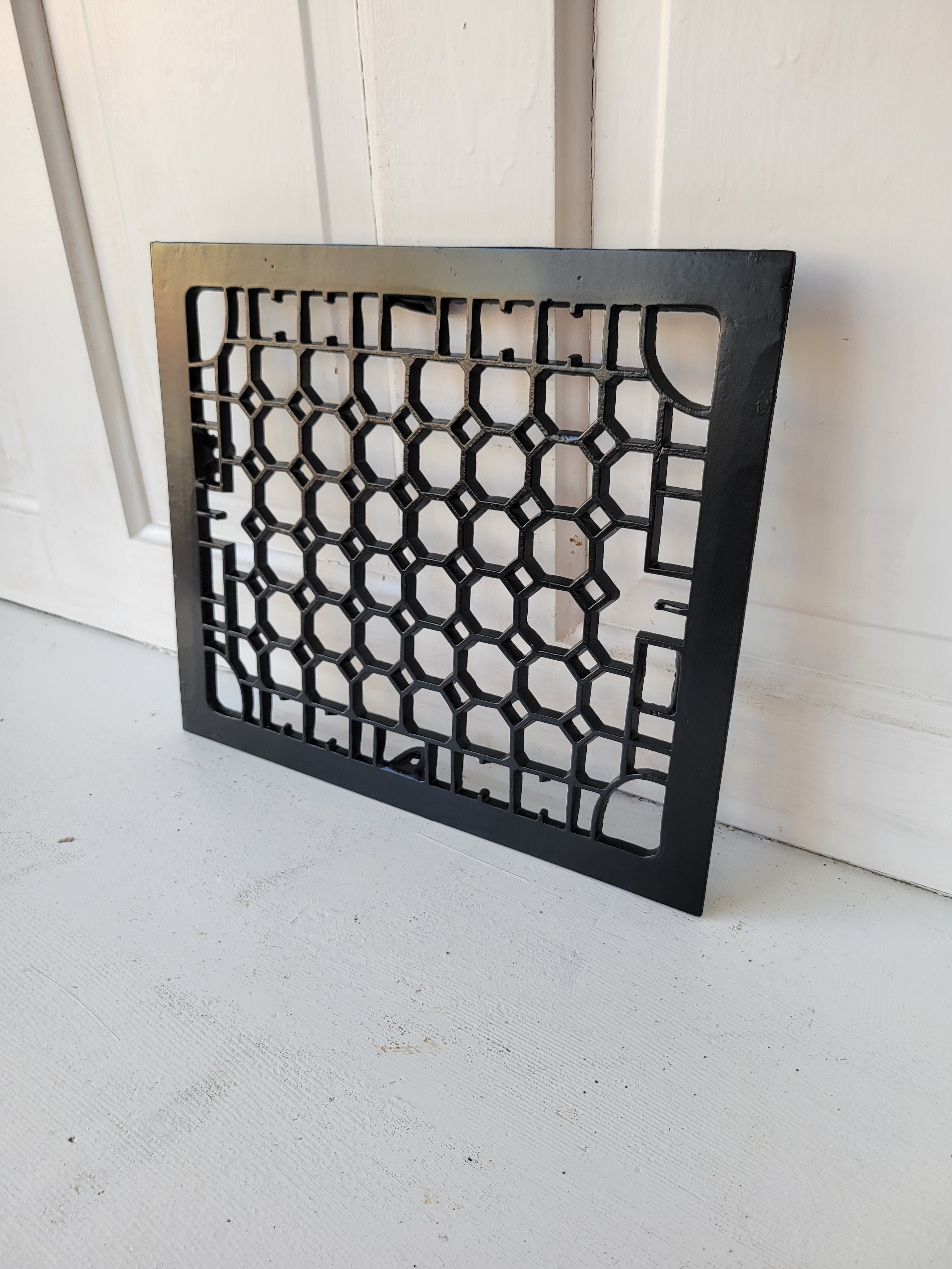12 x 14 Antique Cast Iron Vent Cover Insert, Floor Register Cover #081 ...