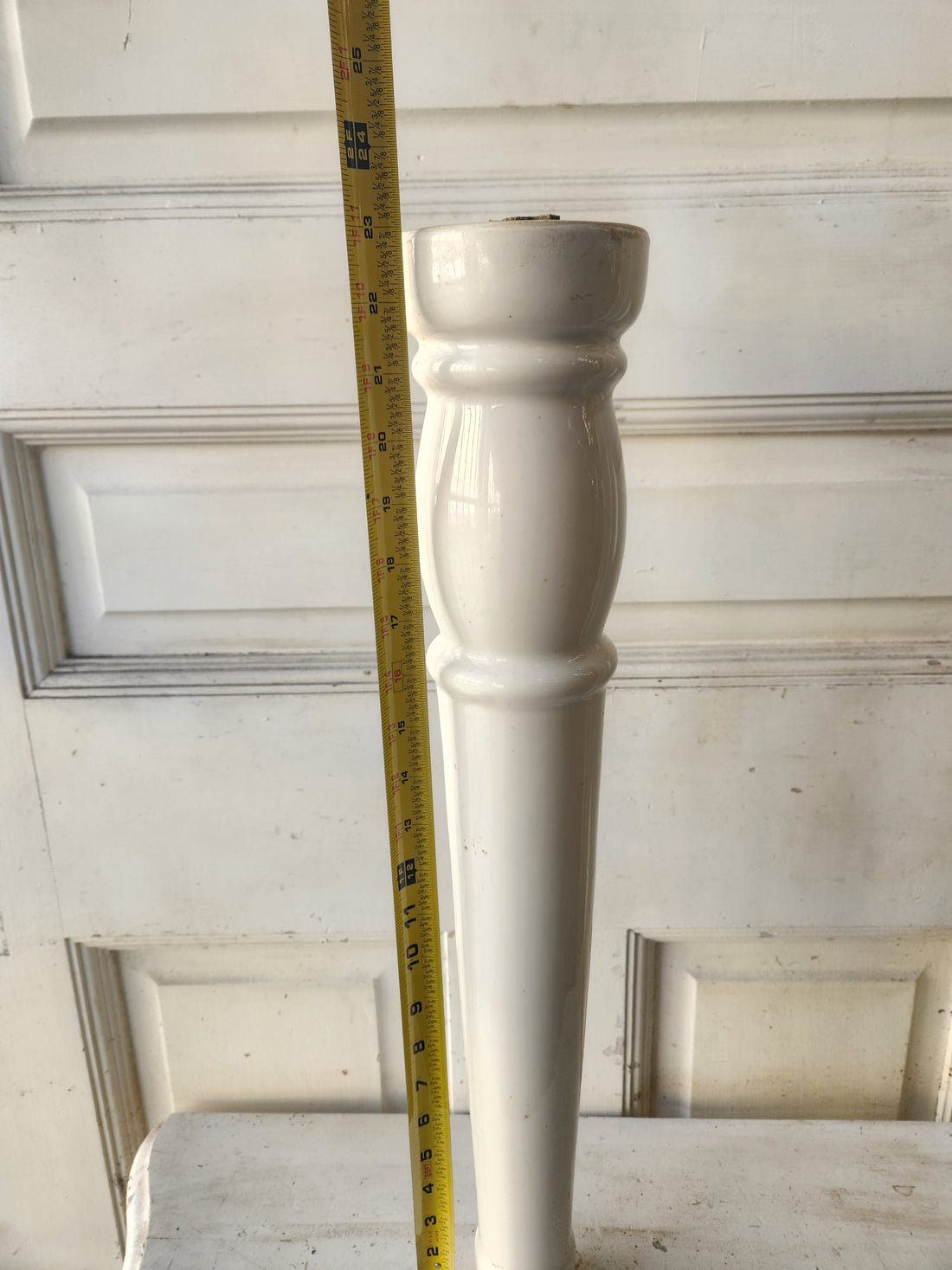 Antique Porcelain or Ceramic Peg Leg Sink Leg, Victorian Pedestal Sink ...