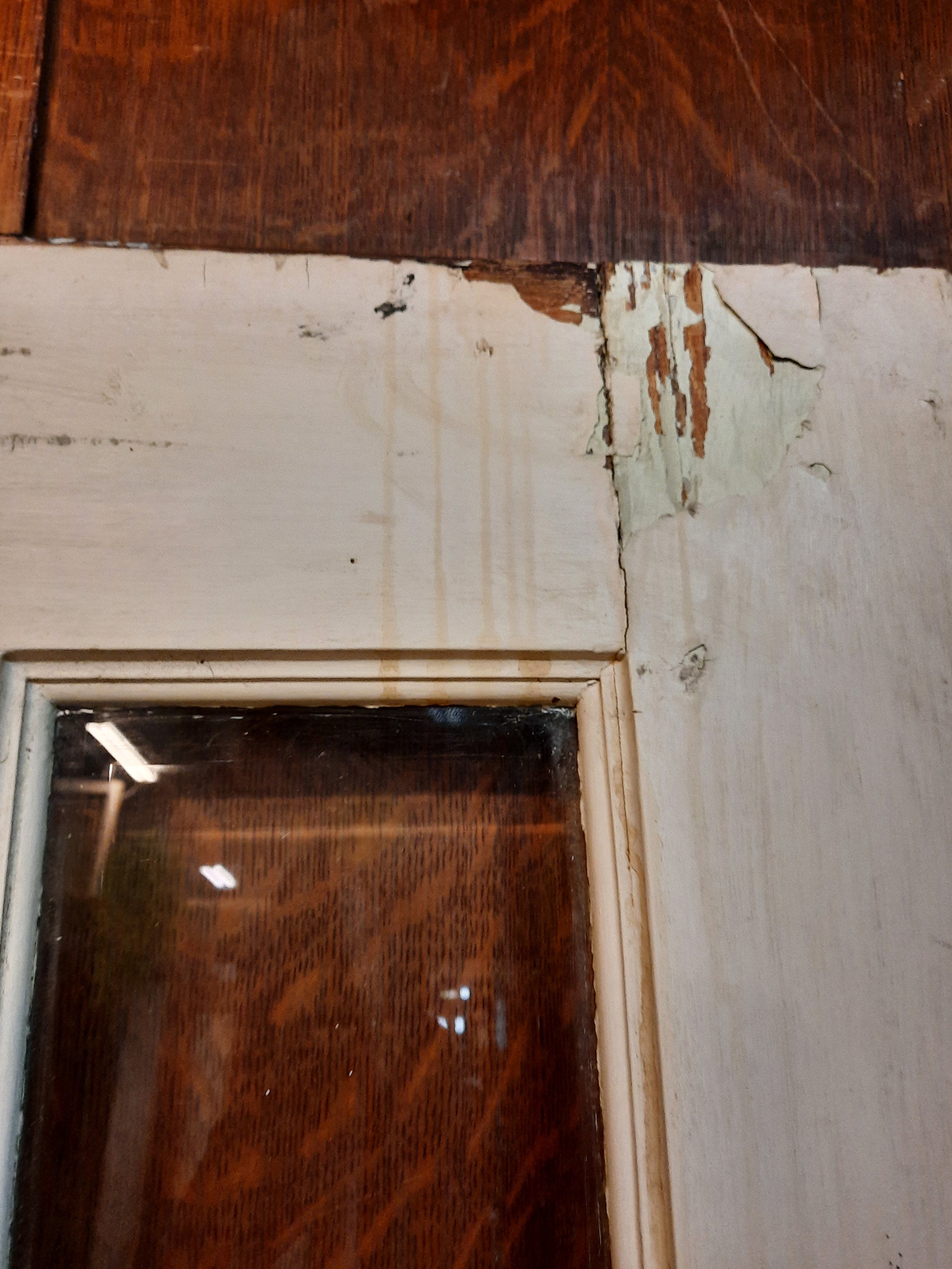 32" Antique Solid Wood Swinging Door, Early 1900s Butler or Pivoting D ...