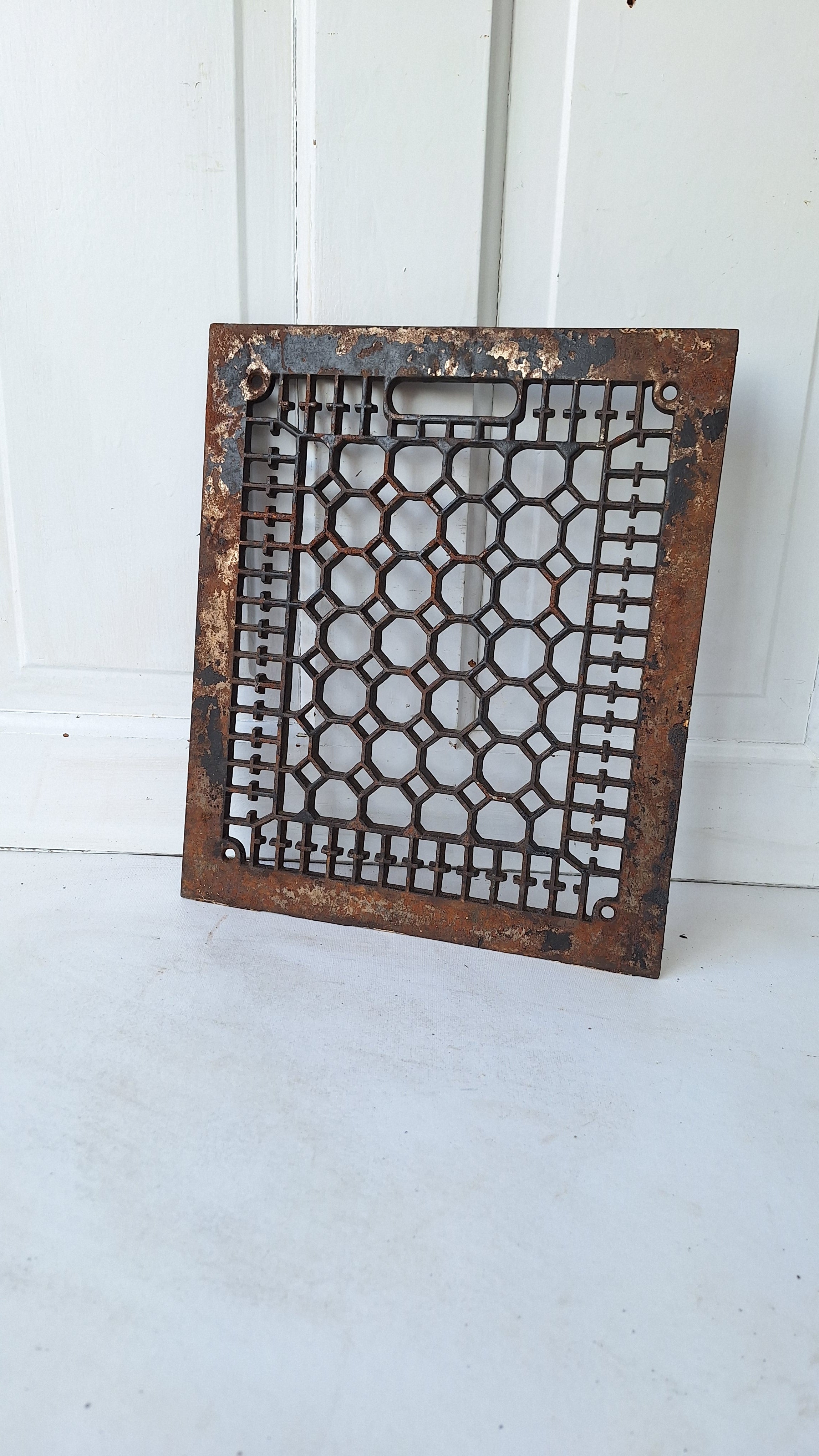 12 x 14 Antique Cast Iron Vent Cover, Vintage Cast Iron Grate, Honeyco ...