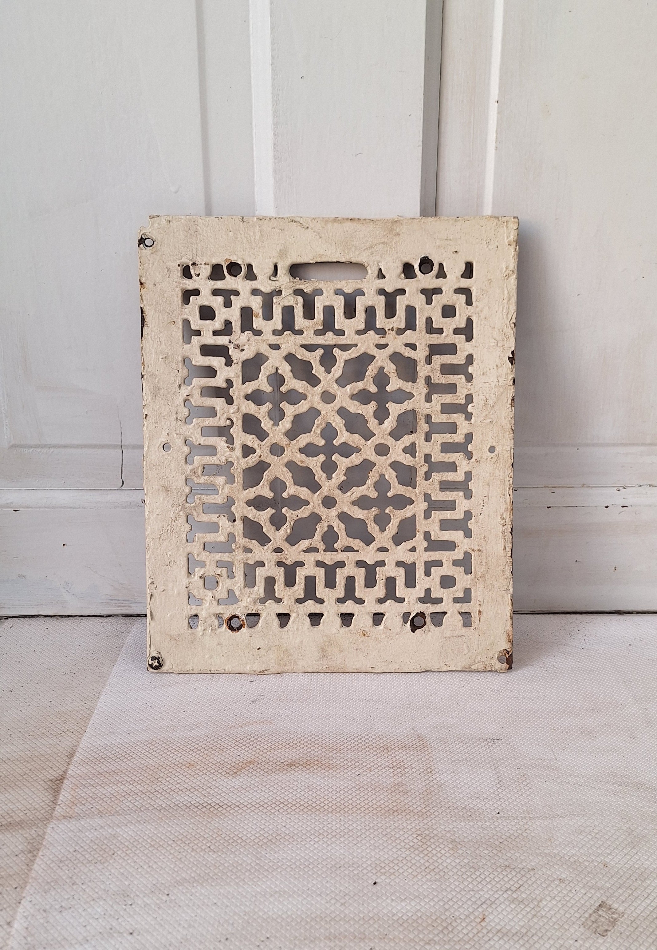 10 x 12" Fancy Design Antique Vent Cover, Vintage Cast Iron Register G ...