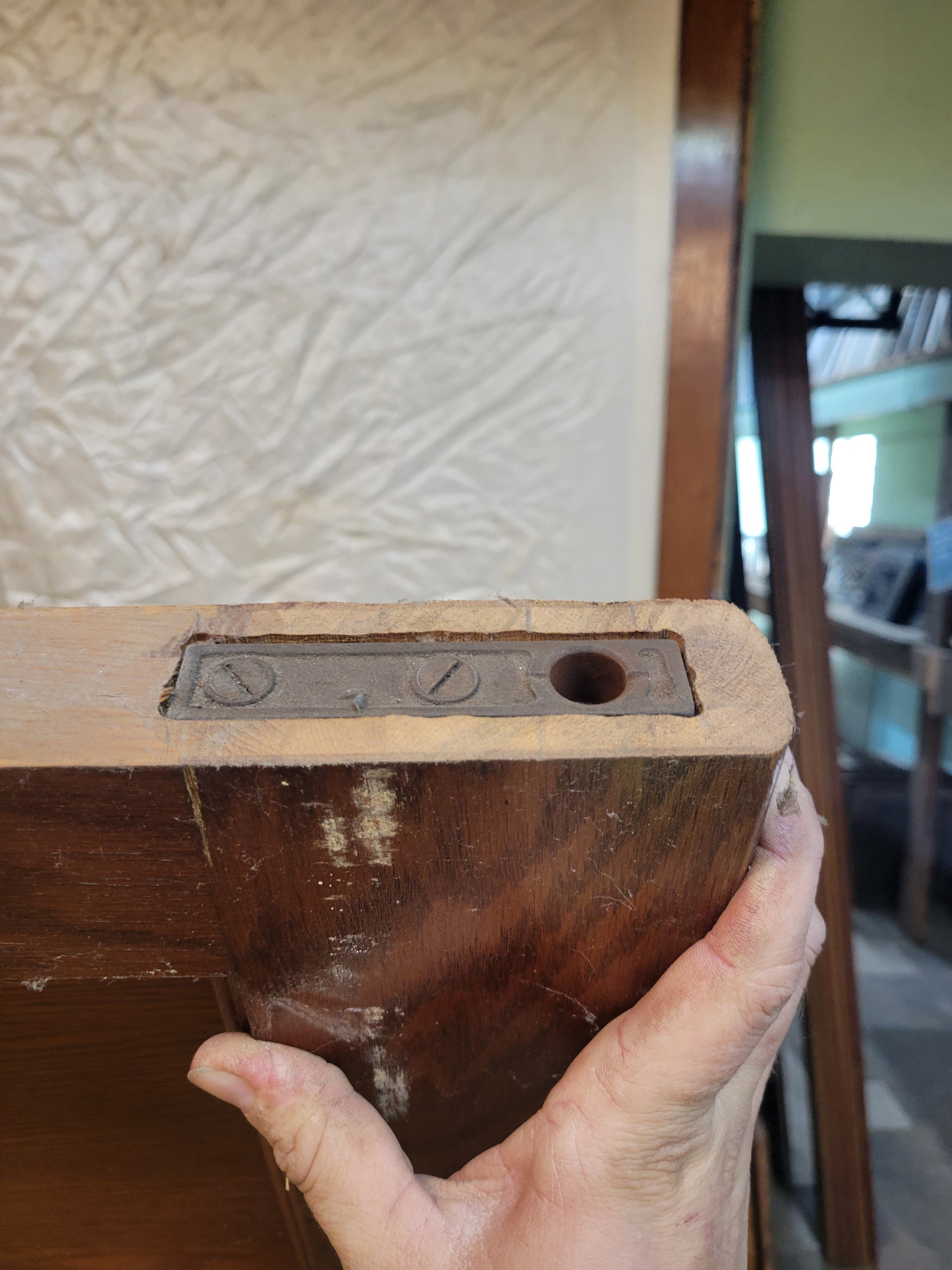 32" Antique Solid Wood Swinging Door, Early 1900s Butler or Pivoting D ...