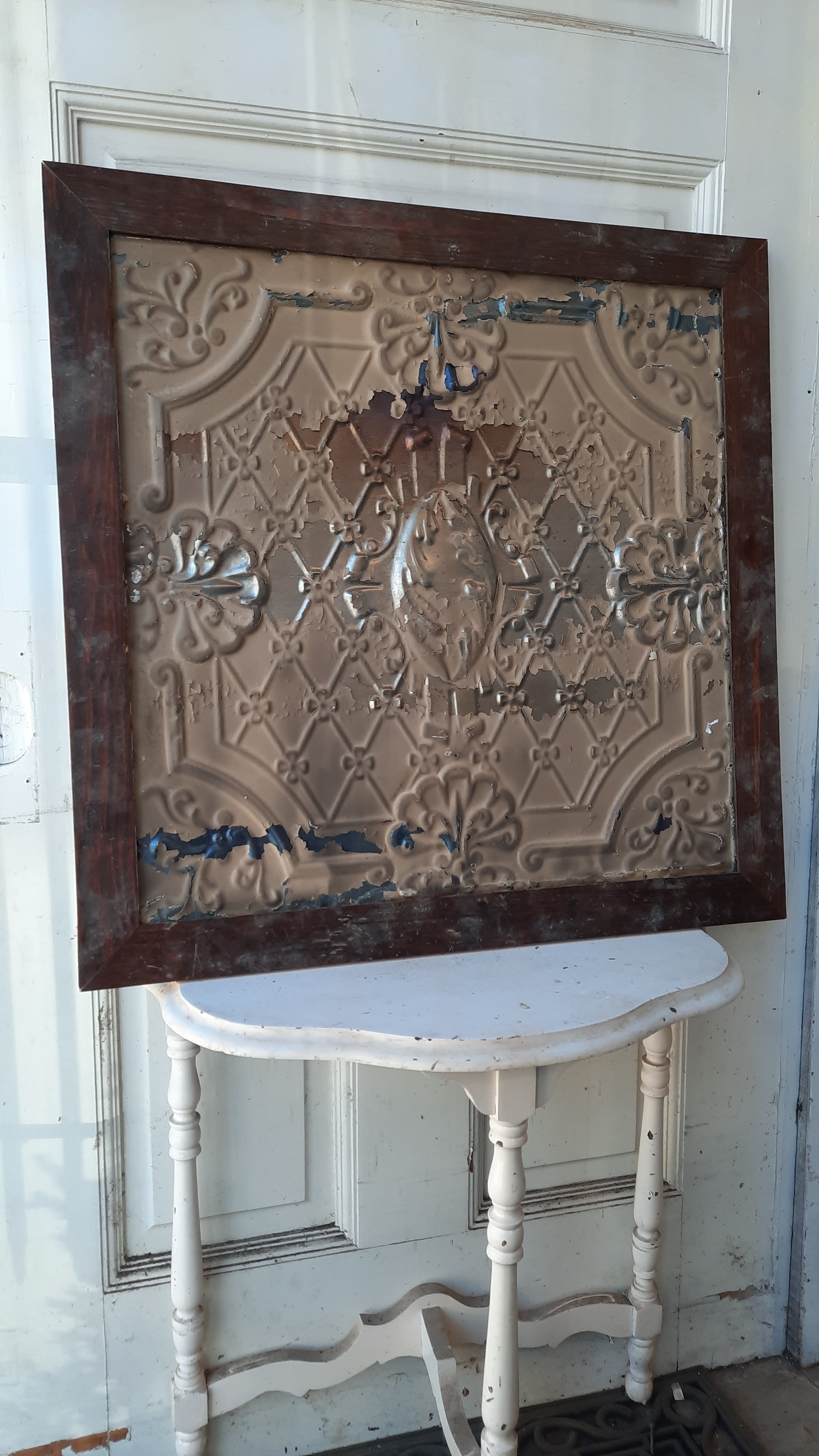 Vintage Tin Ceiling Tiles A Patchwork Of Reclaimed Tin Living